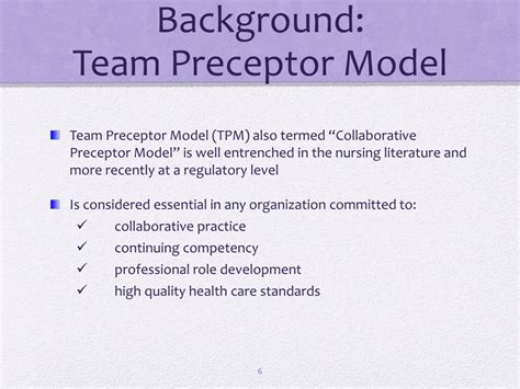 Ppt Team Preceptor Model Transitions To Professional Development