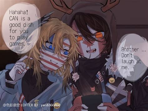 Countryhumans Canada X America Quốc Kỳ Nghệ Thuật Lịch Sử Hài Hước