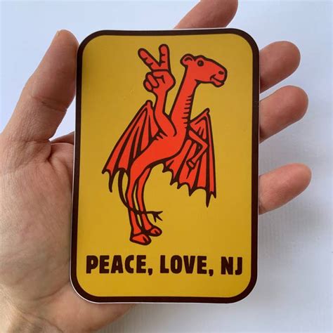 Peace Love Nj Devil Vinyl Decal Sticker Just Jersey