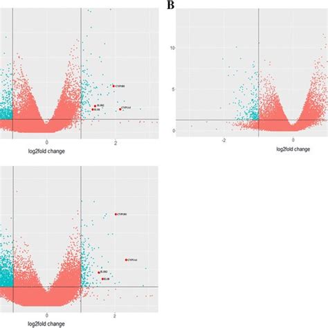 The Volcano Plot Shows The Up Regulated And Down Regulated Genes In