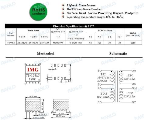 Flyback Transformer Ep13 For Switch Power Supply Ranlo China Manufacturer Bearings