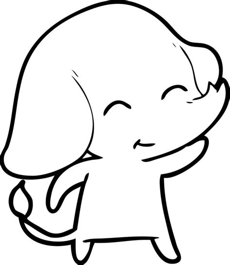 Cute Cartoon Elephant 12276052 Vector Art At Vecteezy