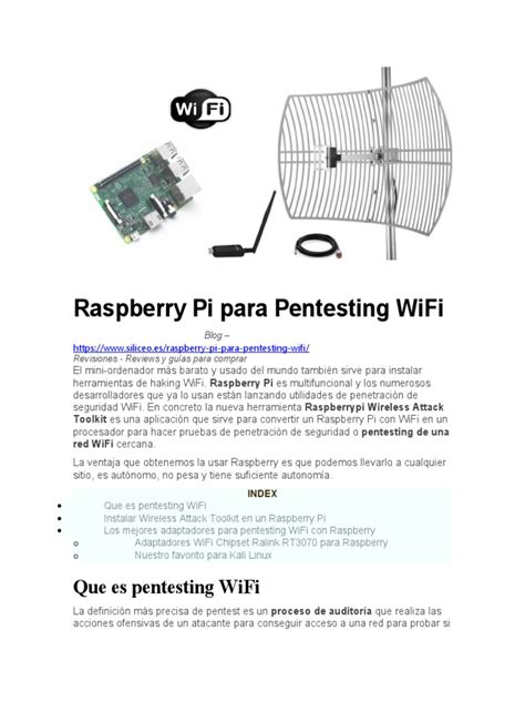 Raspberry Pi Para Pentesting Wifi Pdf Prueba De Penetración Wifi