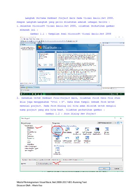 Pdf Modul Pemrograman Running Text Visual Basicnet 2008
