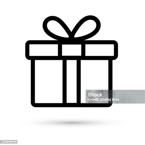 선물 상자 아이콘 디자인입니다 흰색 배경에 격리 된 벡터 현재 기호 12월에 대한 스톡 벡터 아트 및 기타 이미지 12월