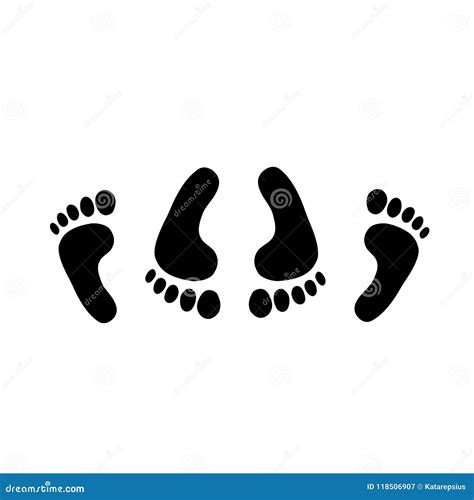 Black Silhouette Of Feet Of Couple Having Sex Simple Icon Stock Vector