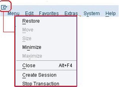 SAP E Mory SAP Create A New Session