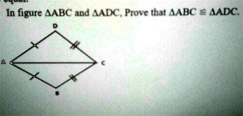 solved in figure triangle abc and triangle adc prove that triangle