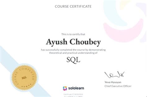 Ayush Choubey On Linkedin Hello Connections I Have Recently Completed A Certification In Sql…