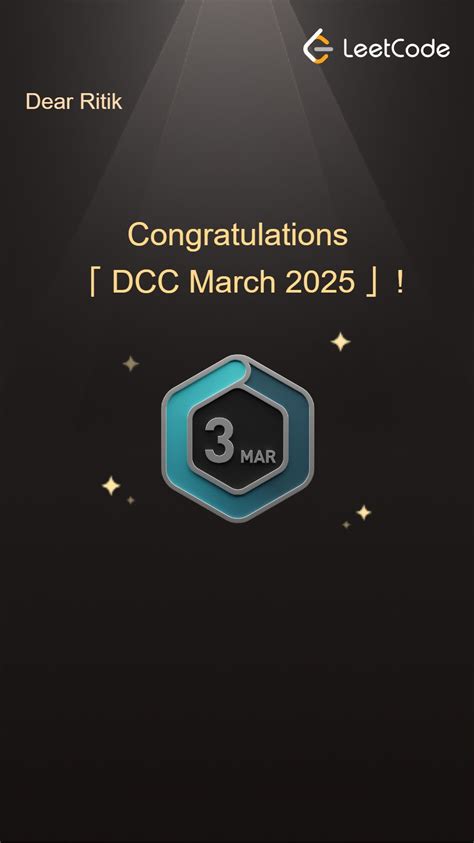 Leetcodepractice Dccmarch2025 Codingskills Consistency Ritik Bhardwaj