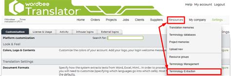 Getting Started With The Terminology Extraction Module