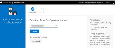 how to resolve merge conflicts in an azure devops services repository
