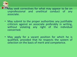 Code Of Ethics PPTX Professional Babe Postgraduate Education