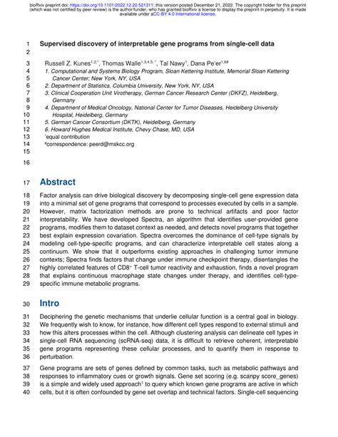 Pdf Supervised Discovery Of Interpretable Gene Programs From Single Cell Data