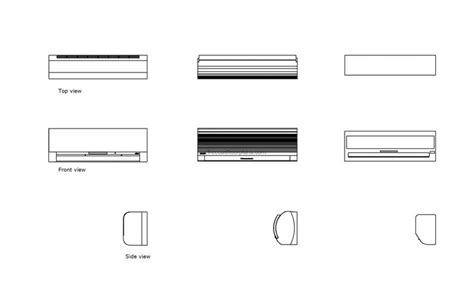 Air Conditioners Free Cad Drawings Air Conditioner Ac Autocad Block