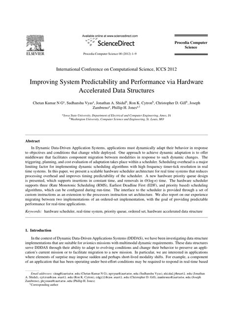 Pdf Improving System Predictability And Performance Via Hardware