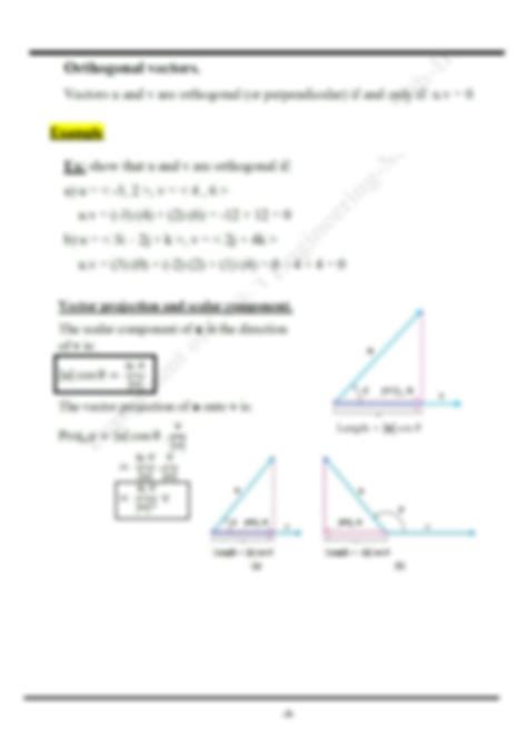 Solution Mathematics Dot Product Angle Between Two Vectors Orthogonal
