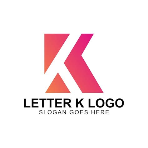 Premium Vector K Letter Logo Icon Pink Gradient Design Template