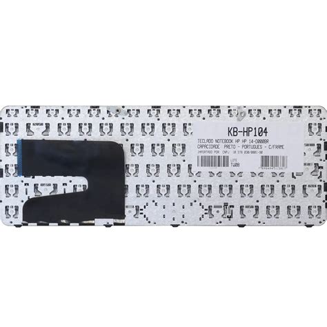 Teclado para Notebook HP 14 D000BR KB HP104 Preto ABNT2 FrancaVirtual Informática