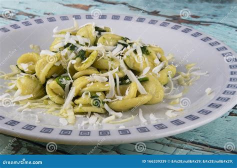 Orecchiette Pasta With Turnip Top And Sheep Ricotta Stock Image Image