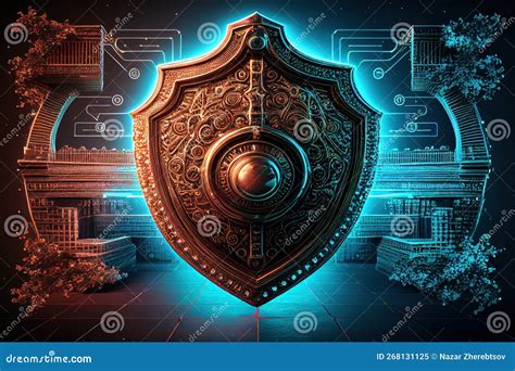 Cybersecurity Data Protection Technology Concept Internet Connection Online Network Generative