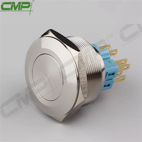 Mm Metal Push Button Switch Momentary Or Latching Dpdt Switch Push Button Switch And Mm