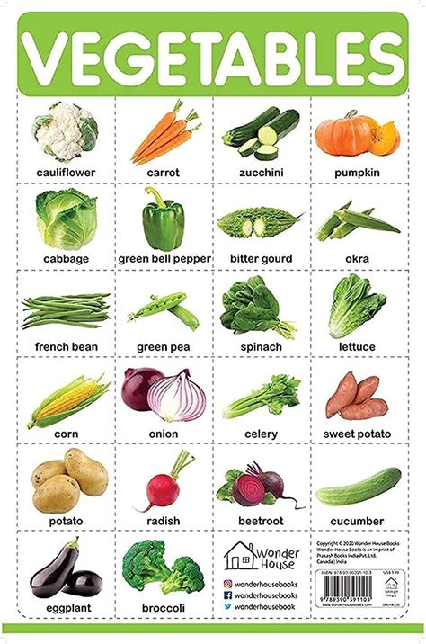 Vegetables My First Early Learning Wall Chart For Preschool