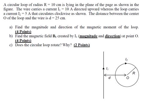 Solved A Circular Loop Of Radius R Cm Is Lying In The Chegg
