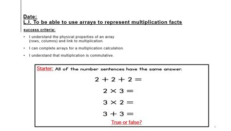Arrays Teaching Resources