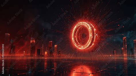 Abstract Technology Circuit Design CPU Motherboard Of A Computer Board And Processor Created