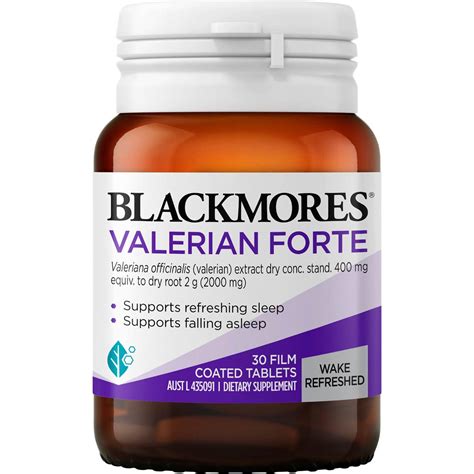 Blackmores Valerian Forte Sleep Support Vitamin Tablets 30 Pack