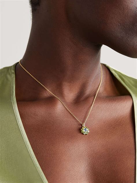 Jennifer Meyer 18 Karat Gold Multi Stone Necklace Net A Porter