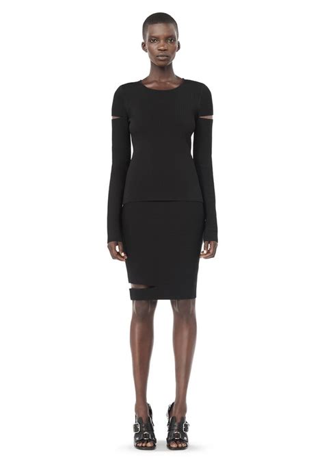 Alexander Wang ‎pencil Skirt With Side Hem Slit ‎ ‎skirt‎ Official Site