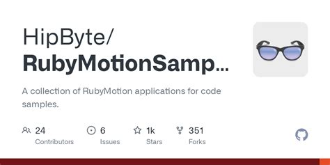 GitHub HipByte RubyMotionSamples A Collection Of RubyMotion Applications For Code Samples