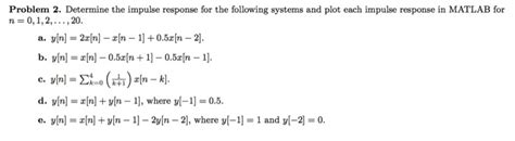 Solved Problem Determine The Impulse Response For The Chegg