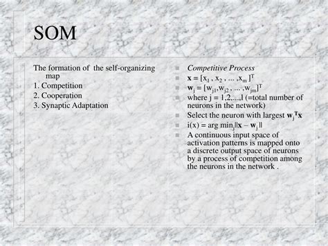 Ppt 2806 Neural Computation Self Organizing Maps Lecture 9 Powerpoint Presentation Id191267