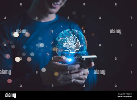 Man Use Smartphone Chat Ai Smart Robot For Support Marketing Customer Services Artificial