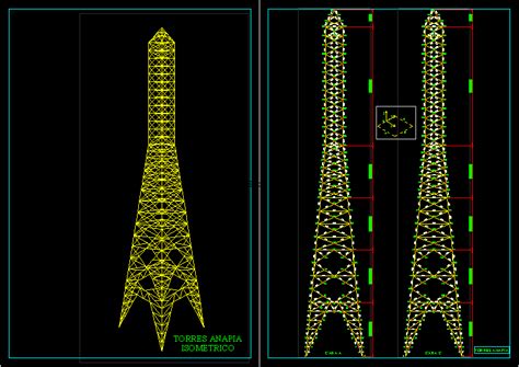 Electrial Transmission Tower Pylondetails Dwg Detail For Autocad • Designs Cad