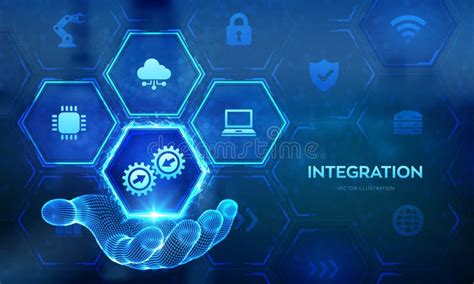 Integration Data System System Integration Technology Concept In