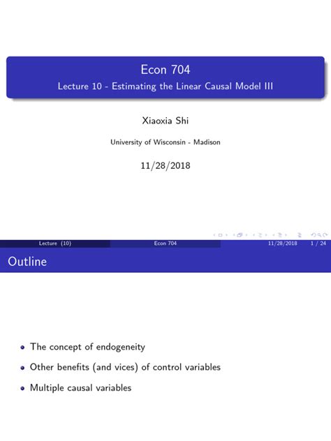 Lecture10 Estimating The Linear Causal Model Ii Slides Annotated