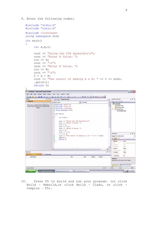 Console Application Using Visual Cc Pdf Computing Technology