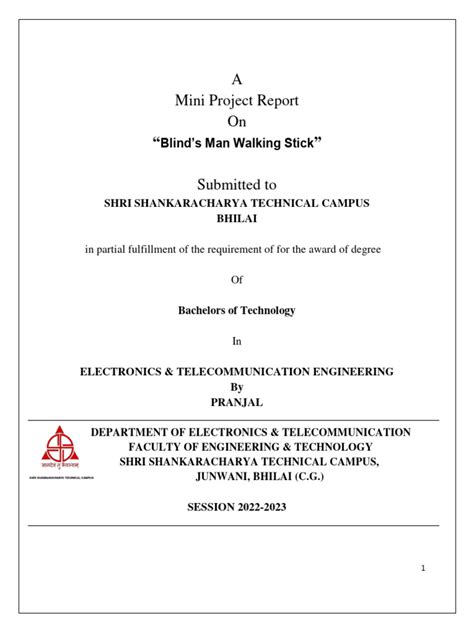 Minor Project Thesis Format Pdf Piezoelectricity Arduino