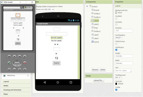 how do i make 2 textboxes appear side by side mit app inventor help