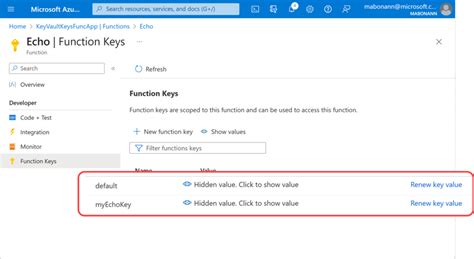 Azure Functions Tips How To Store The Functions App Keys Into Keyvault Dev Community