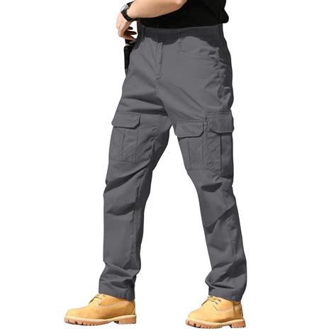 Mlqidk Mens Military Cargo Pants Resistant Ripstop Quick Dry Camping