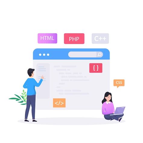Premium Vector Web Development Modern Flat Design Vector Concept