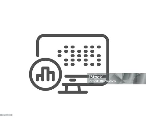 Report Statistics Line Icon Column Graph Sign Vector Stock Illustration Download Image Now