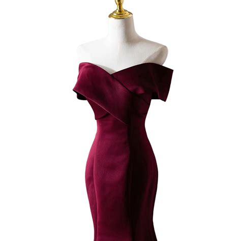 Plus Size Maroon Red Off Shoulder Gown Hello Curve