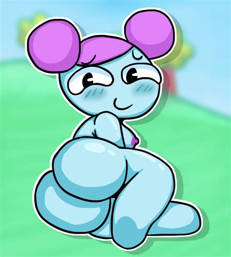 Rule 34 Adult Swim Ass Black Eyes Blue Skin Blue Sky Blushing At