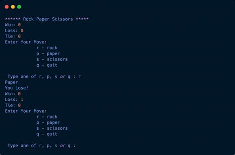 rock paper scissors game in python your first python project